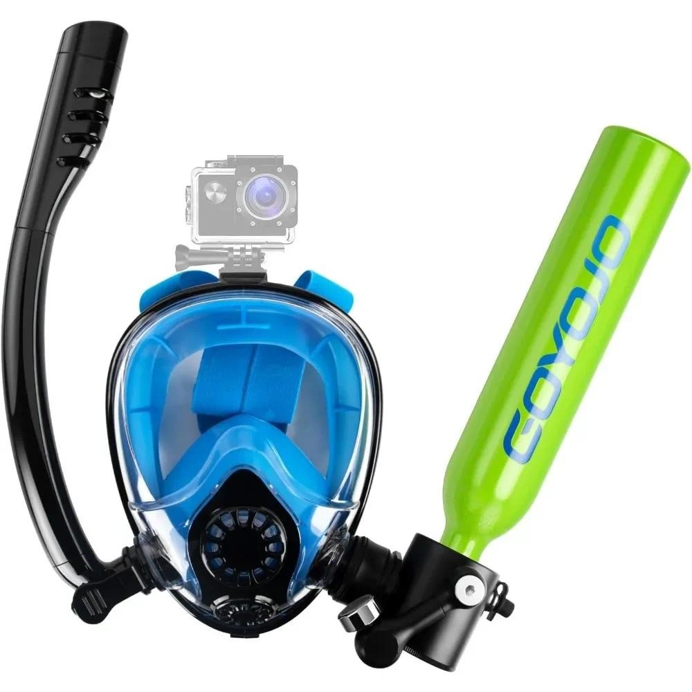 Diving Tank with Snorkel Mask 0.5L Mini Scuba Portable Lungs Oxygen ...