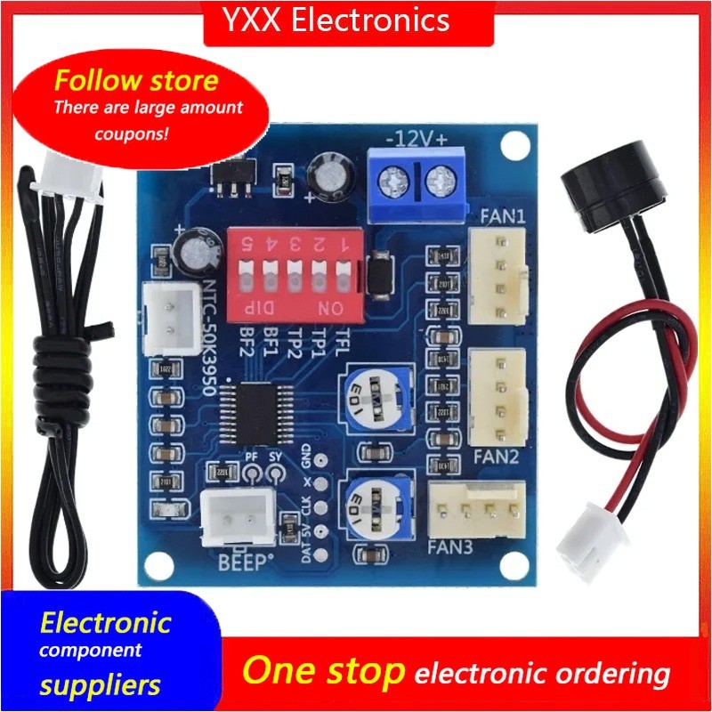 CPU Fan Temperature Control Speed Controller Module DC 12V 5A PWM ...