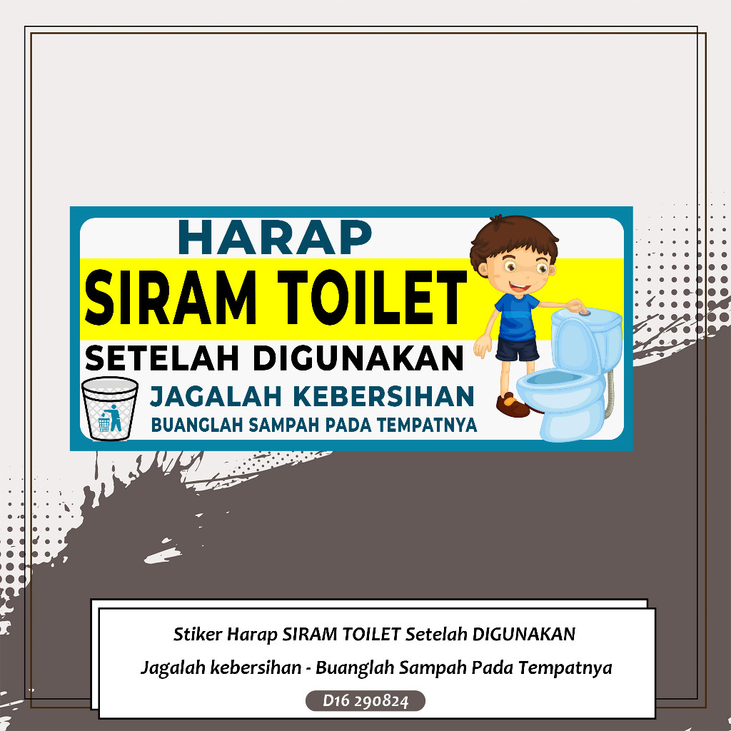 Sticker Please Flush The TOILET After Use - Keep It Clean - Dispose Of ...
