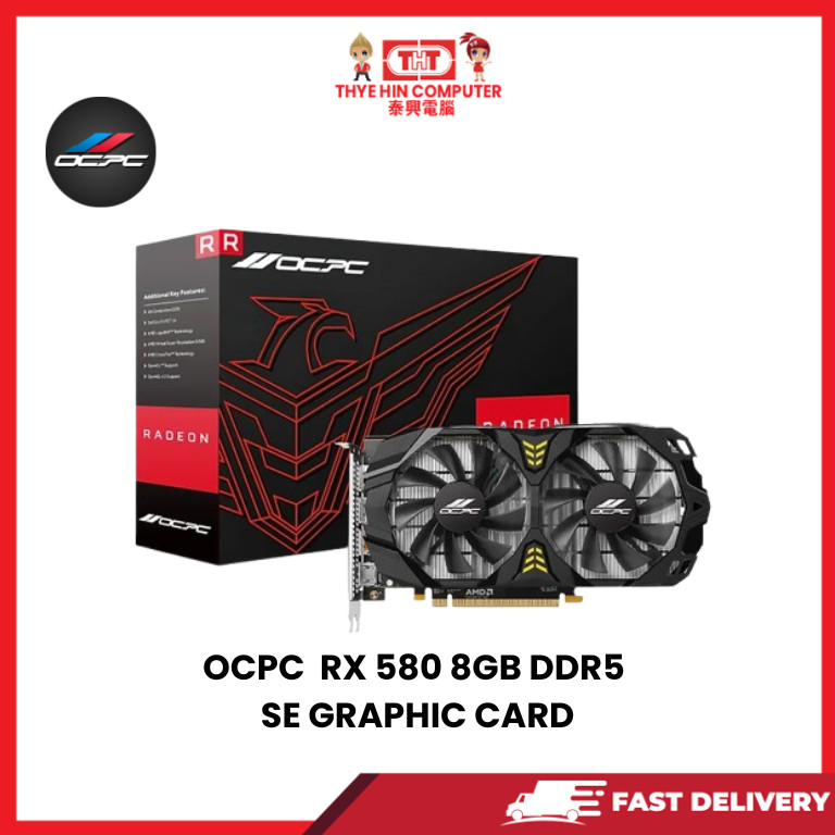 OCPC OCVARX580G8SE RX 580 8GB DDR5 SE GRAPHIC CARD | Shopee Philippines