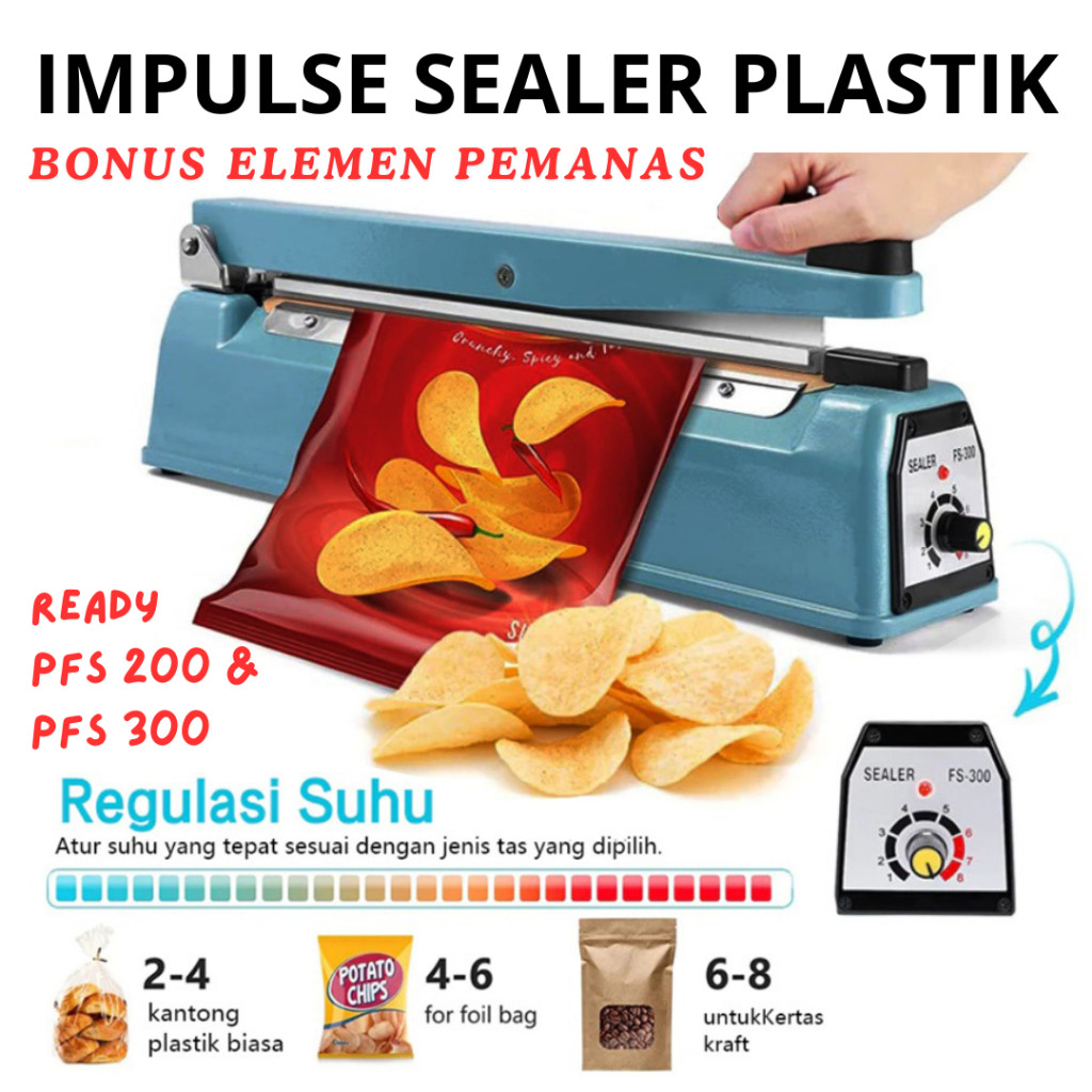 Impulse Sealer | 20 CM 30 CM Plastic Welding Adhesive Press Tool | Pfs ...