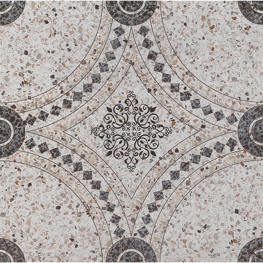 Marbella Ceramic Floor Tile 16x16 Inch Morocco-White Model HP4414 Satin (12P) Super Bang ...