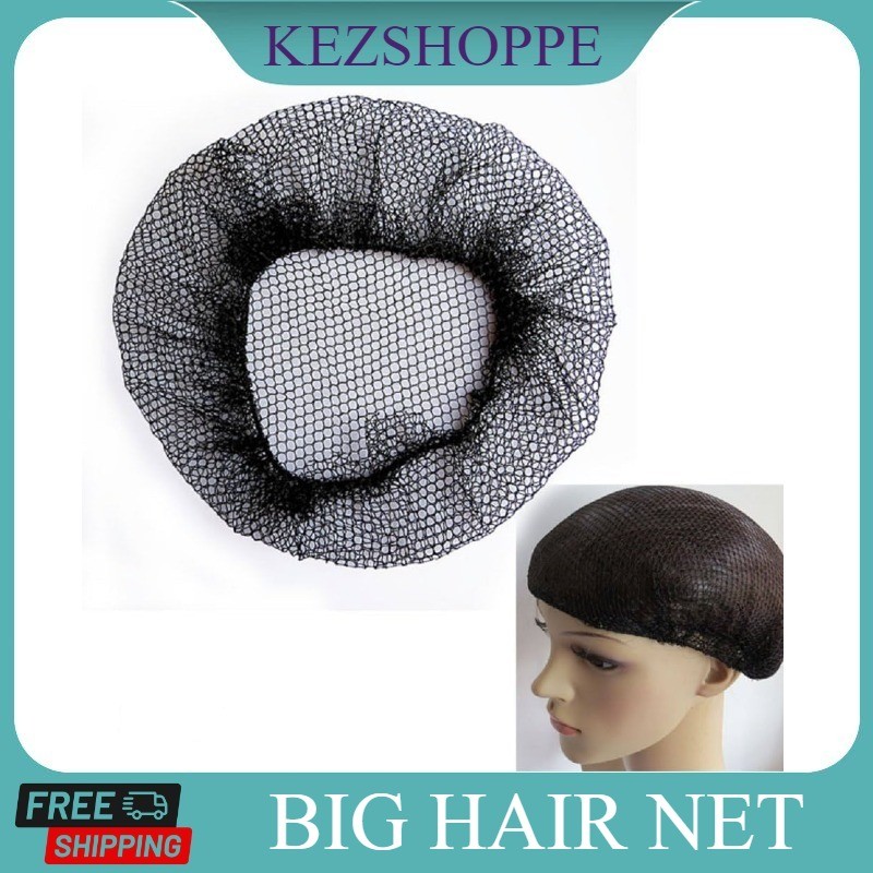 Elastic Mesh Reusable Hair Bun Net Hairnet Big Hair Net | Shopee ...