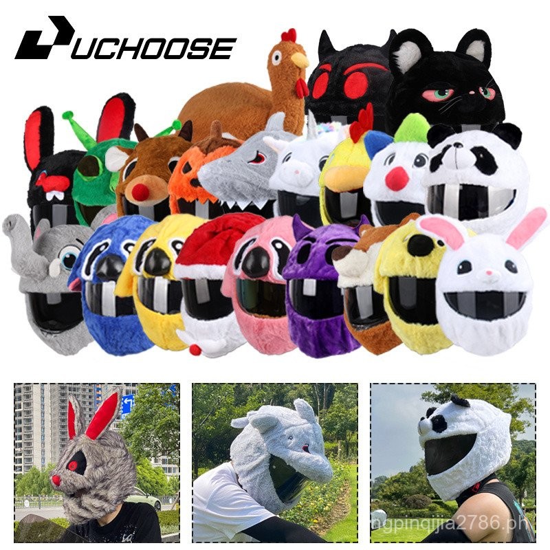 Motorcycle Helmet Cover Plush Headgear Cute Unique Protective Helmet ...