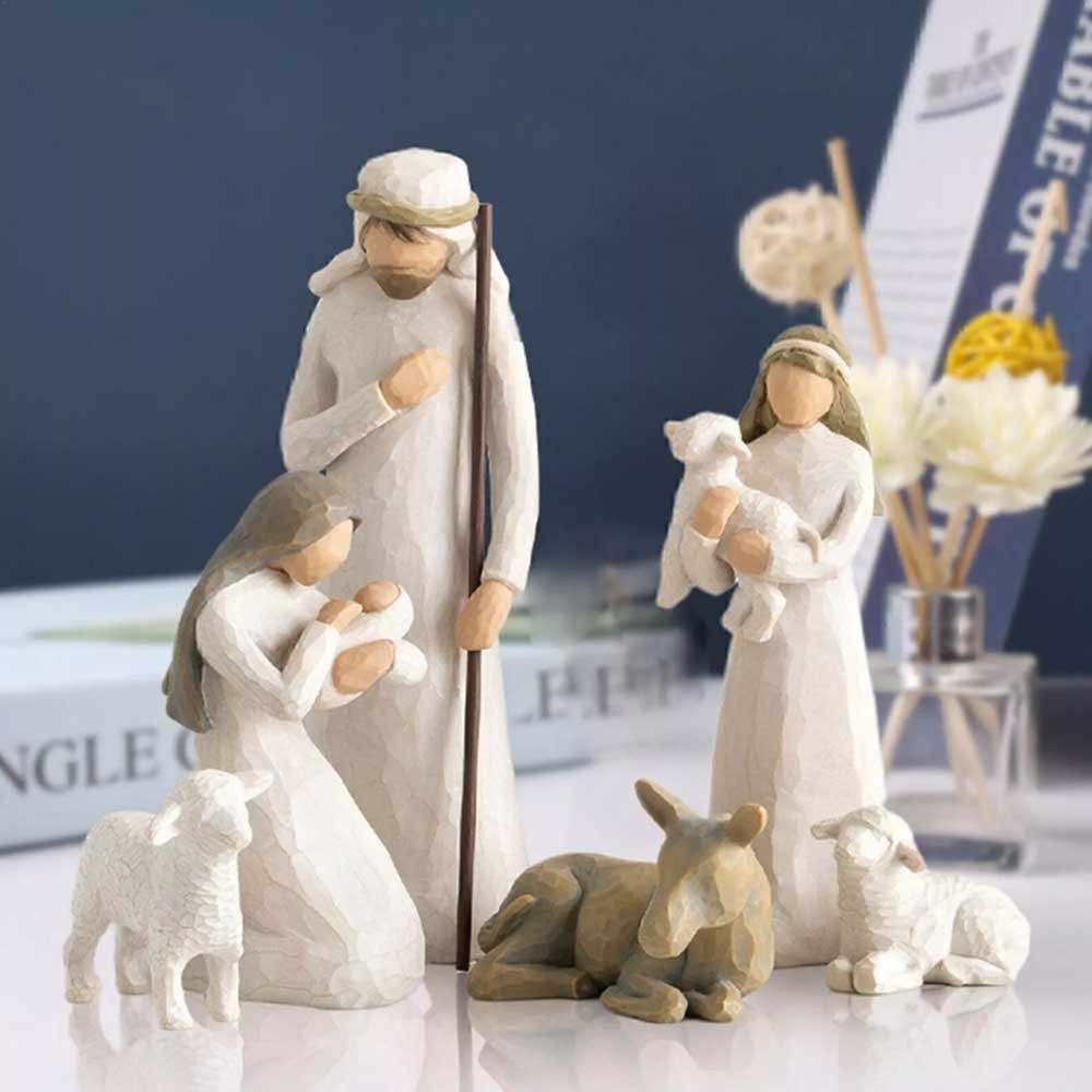 6-piece nativity set Born Scene Willow Tree figure | Shopee Philippines