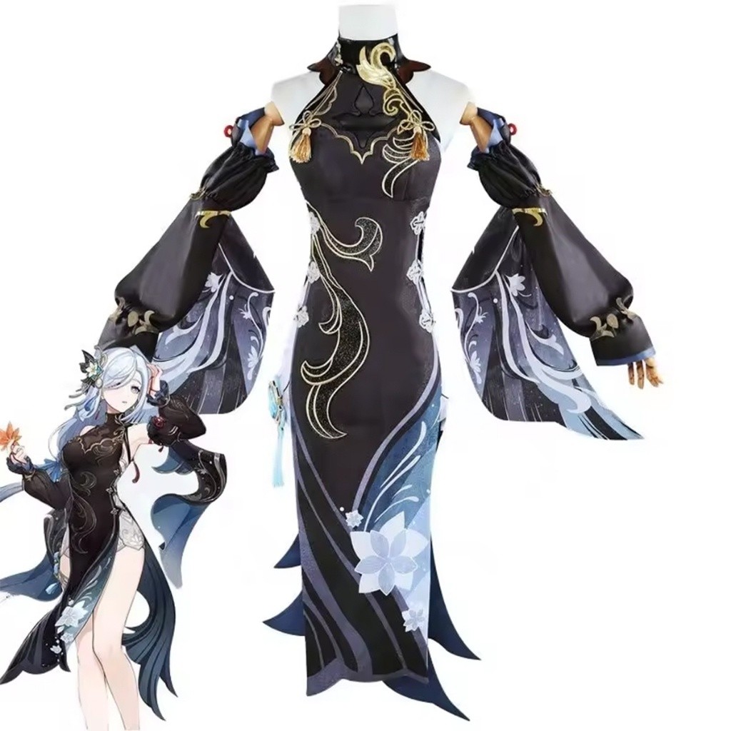 Lantern Rite New Skin Shenhe Cosplay Costume Genshin Impact Cold Flower ...