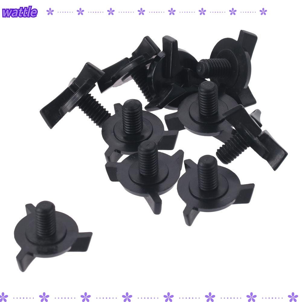 WATTLE 10Pcs Motorcycle Helmet Visor Screws, Plastic Black Motorcycle ...