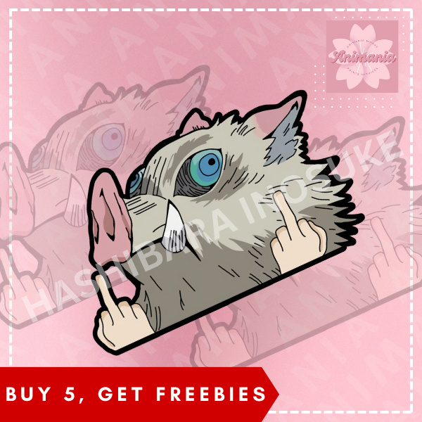 Anime Peeker Inosuke Demon Slayer Peeking Sticker Waterproof Vinyl ...