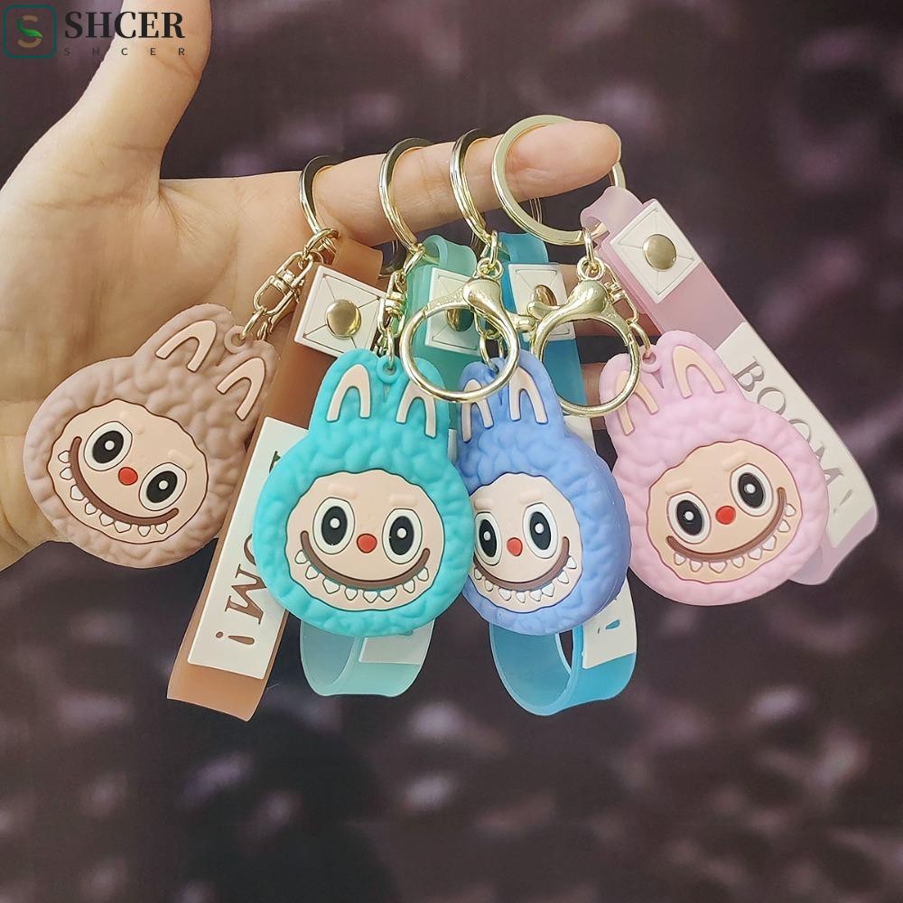 SHCER Labubu Doll Keychain, Sheep Anti-lost Labubu PVC Pendant, Car Key ...