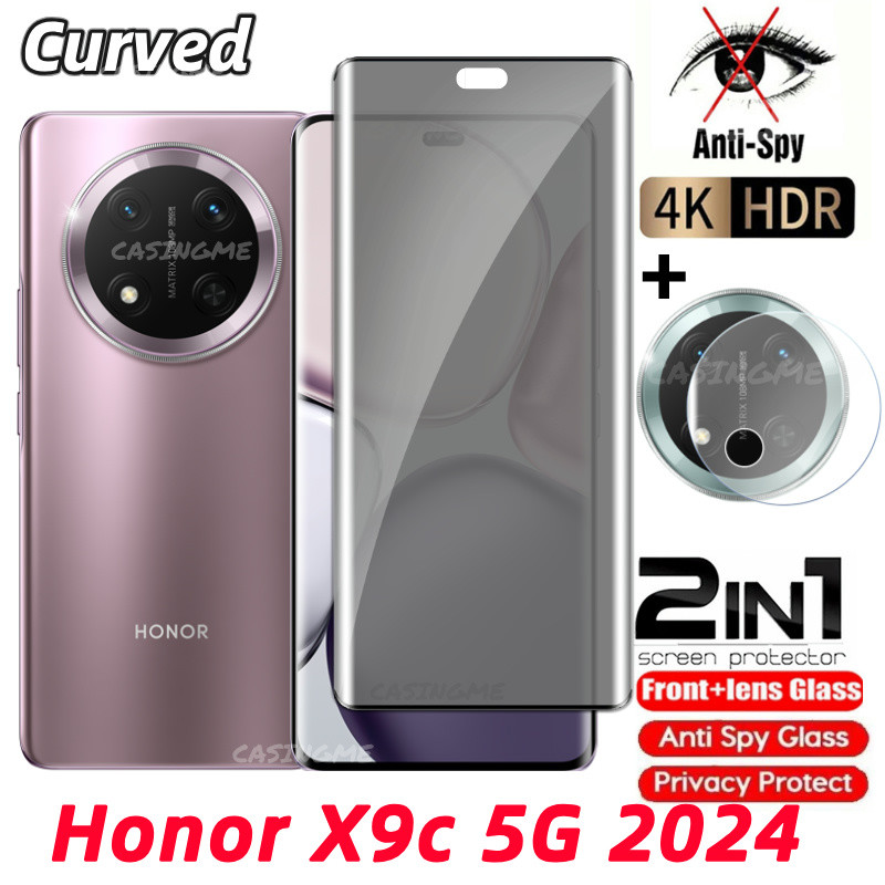 Honor X9d 5G 2024 Anti-Spy Privacy Curved Full Cover Tempered Glass ...