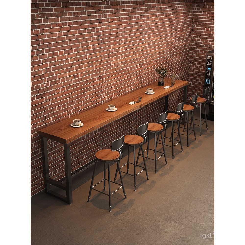 Balcony Narrow Table Bar Table Solid Wood Home Commercial Table and ...