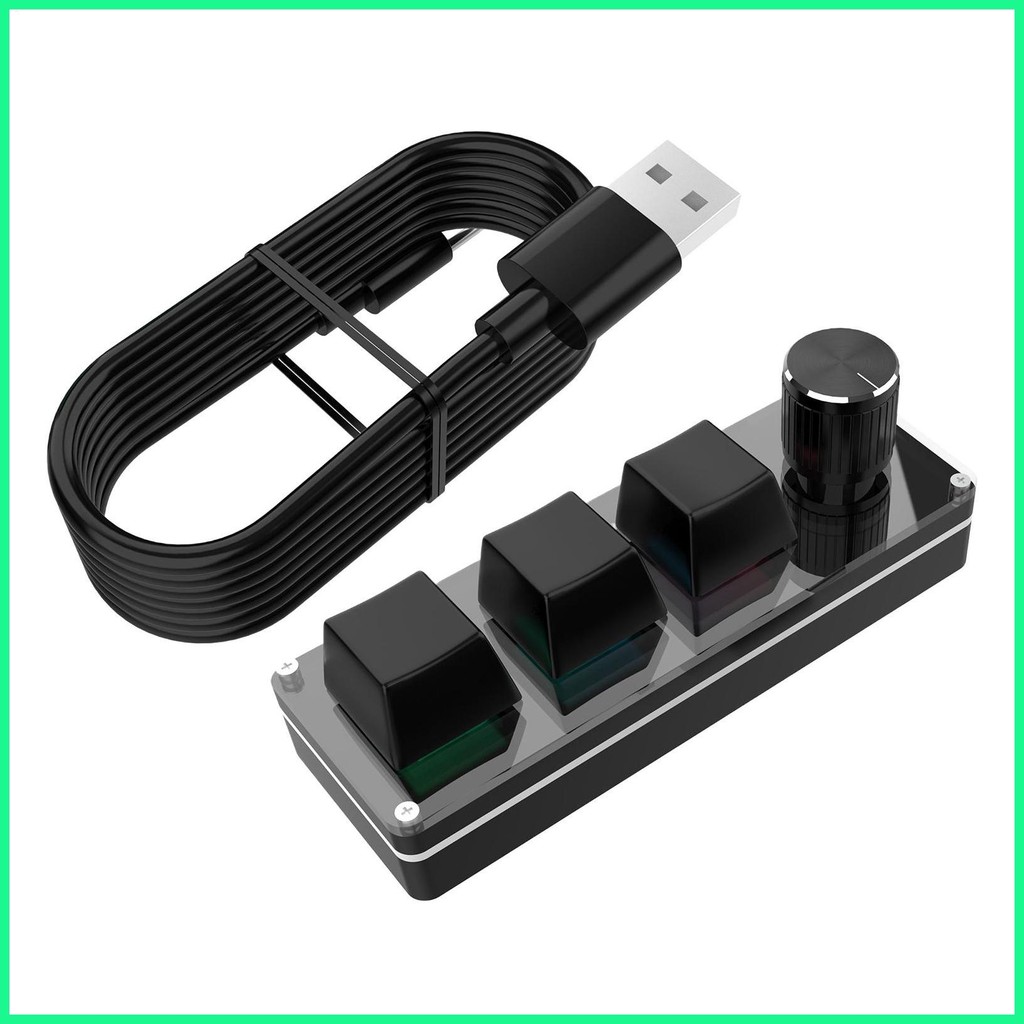Macro Keyboard Programmable Programming Knob Keypads Silent Mechanical ...