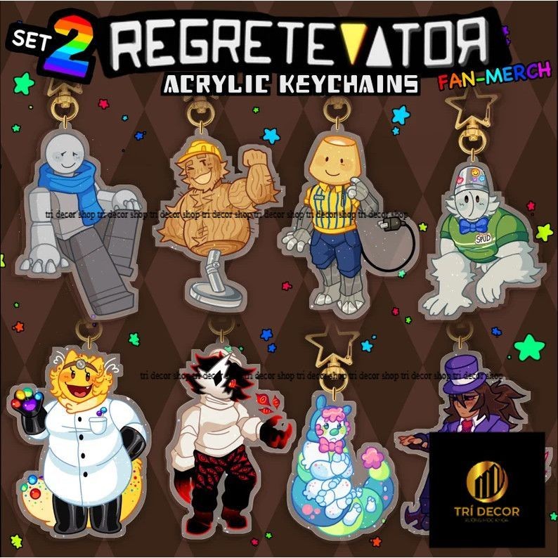 SERIES 2 REGRETEVATOR - Keychains: Wallter, Mark, Lampert, Spud, Dr. Retro, Folly, Pilby, Mach ...
