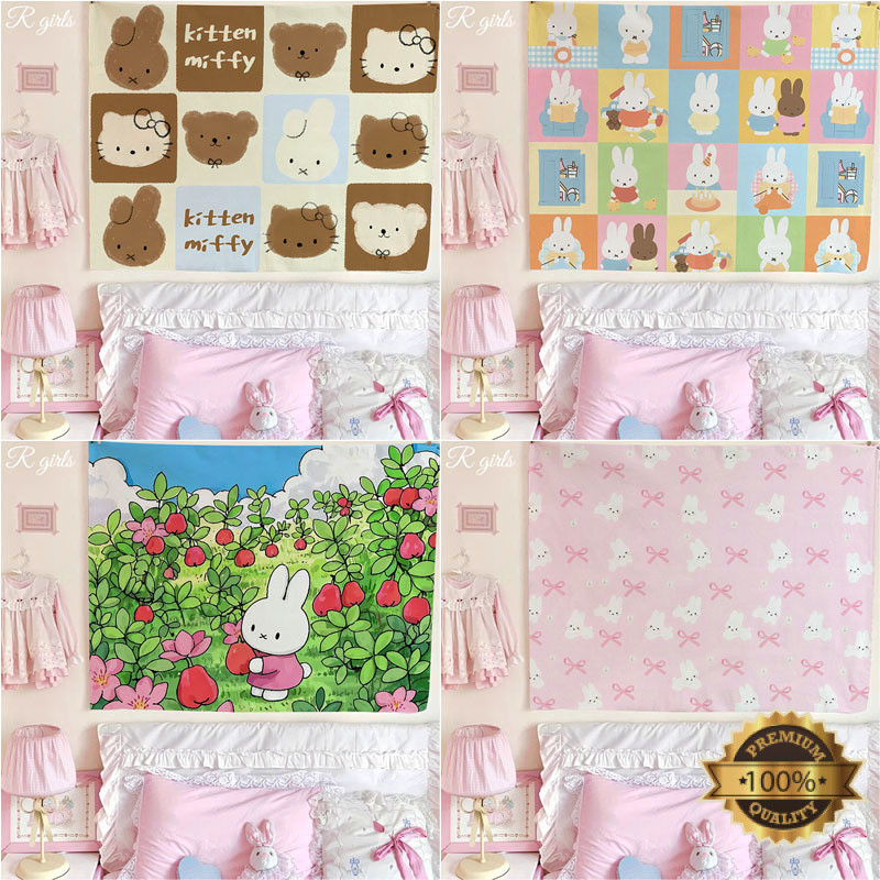 Miffy Tapestry Wall hanging cloth room decoration cloth for bedroom ...