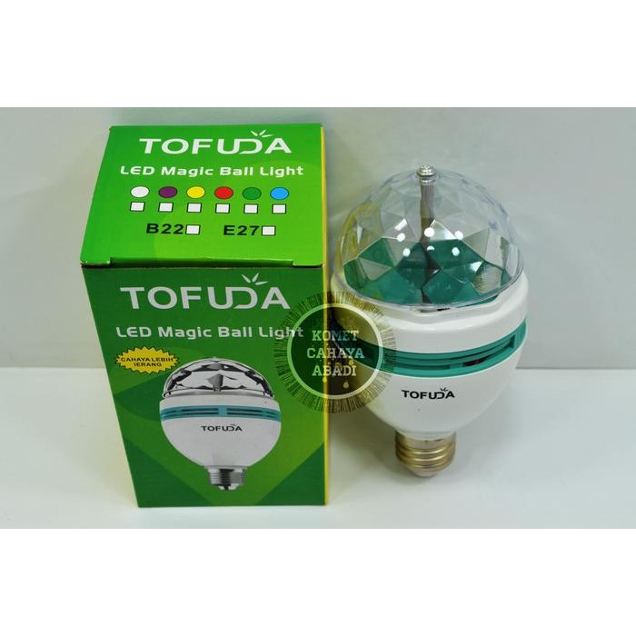 Full Color Rotating Disco Light / 3w Tofuda LED Disco Light | Shopee ...
