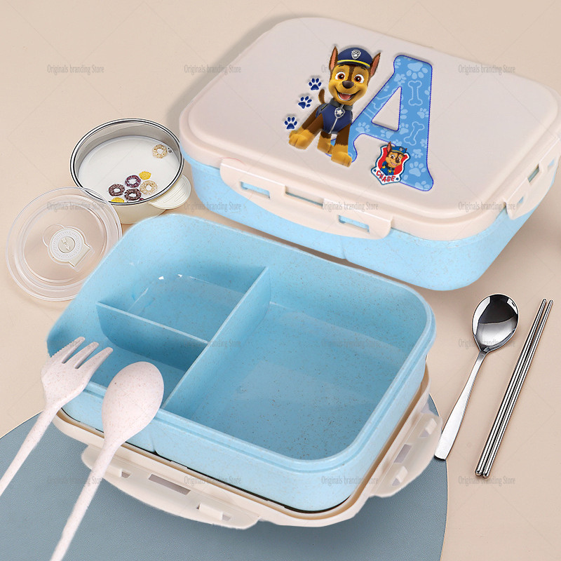 26 Letters Paw Patrols Chase Lunch Box Kawaii Boy Portable Bento Rice ...