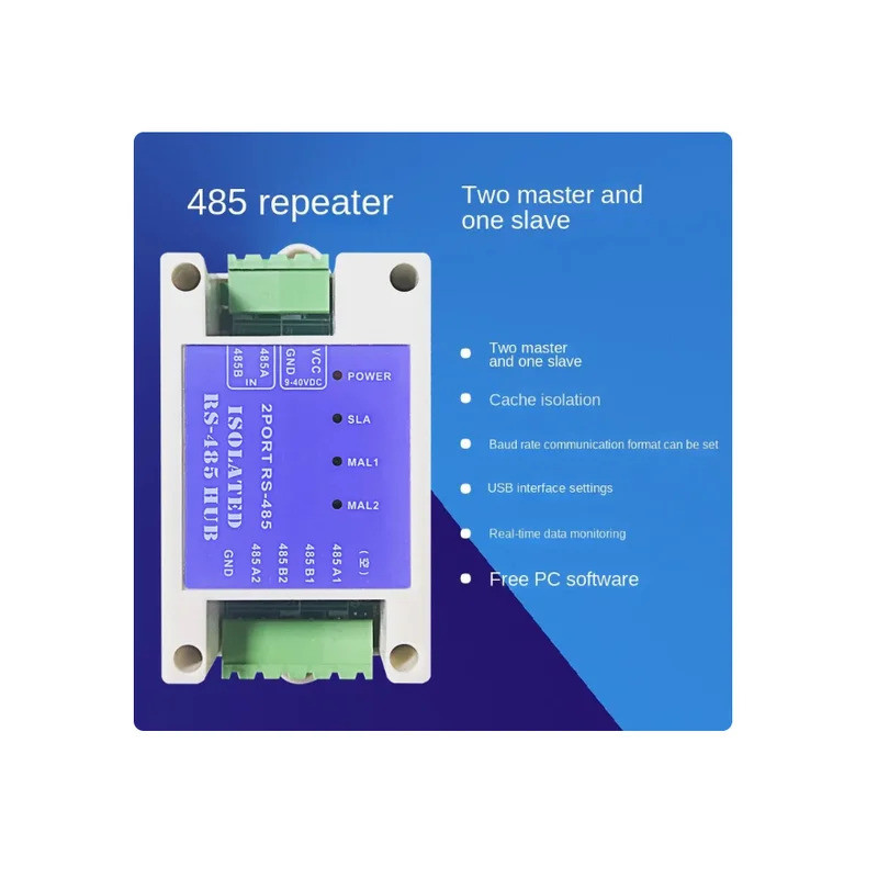 Industrial Grade Two Master One Slave Hub RS485 Repeater Buffer ...