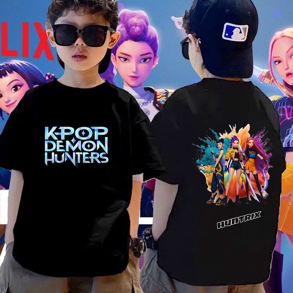 2025 KPop Demon Hunters Tshirt for Kids Fashion Print Unisex Tops Cod ...