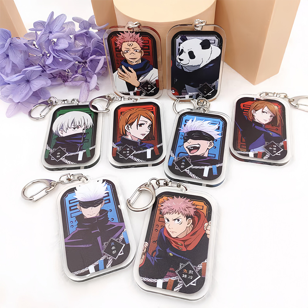 Cartoon Keychain Characters Double Sided Resin Tiger Stick Key Chain ...