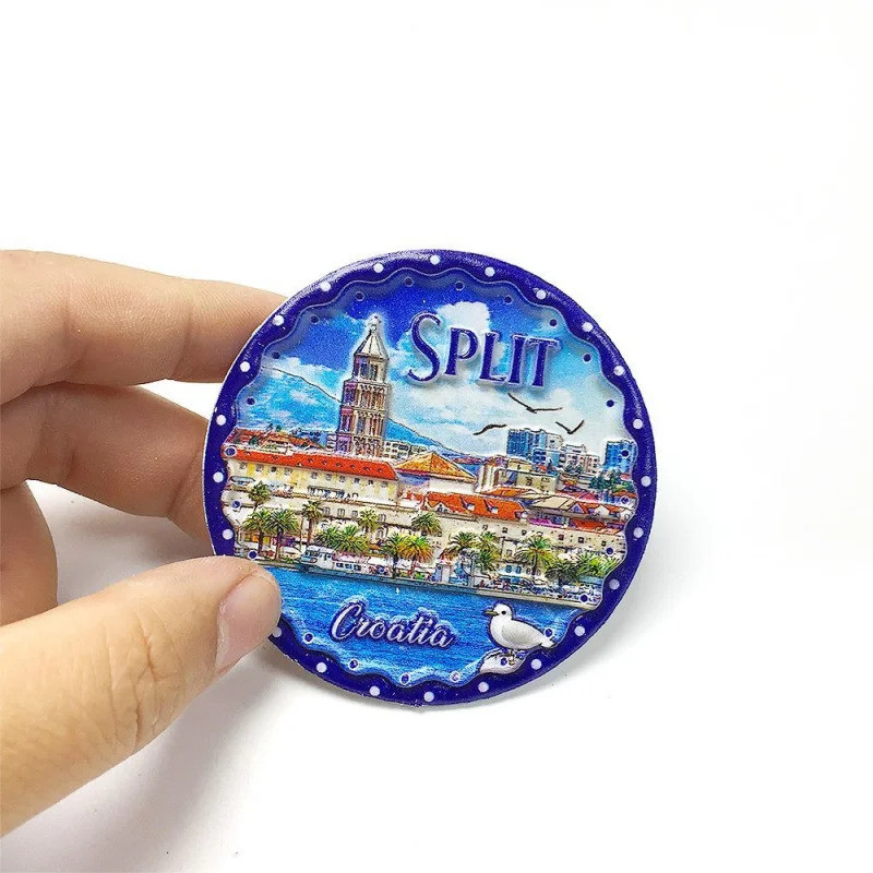 Croatia Split Iconic Building Round Magnetic Fridge Magnet Home ...