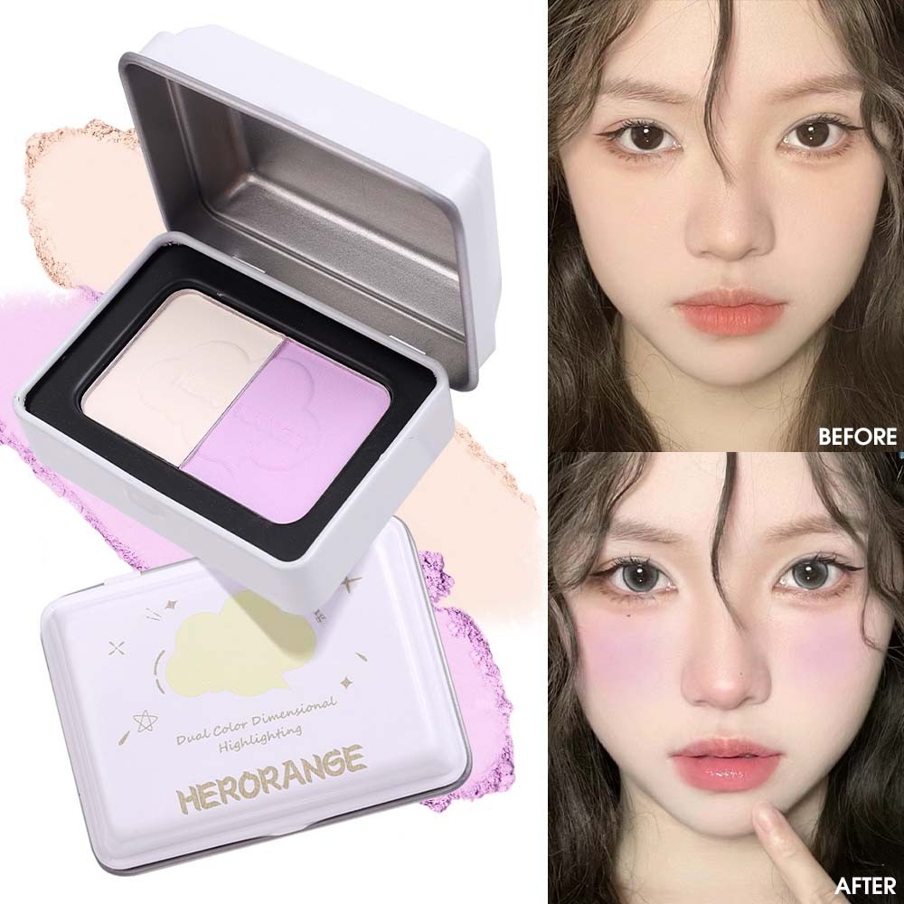 Two-color Bronzer Matte Highlighter Contour Palette - Contour Powder ...