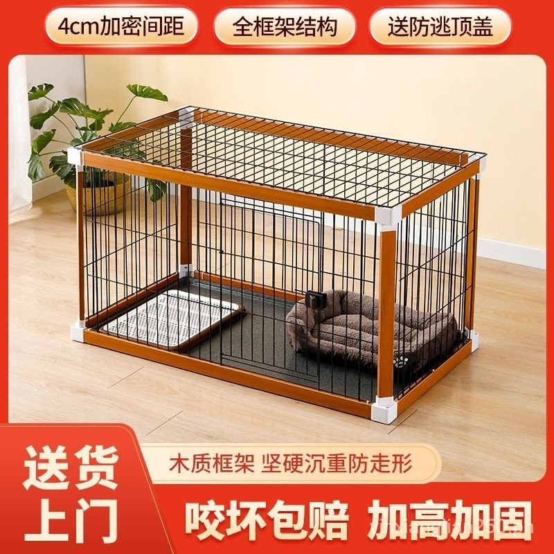 Dog Playpen Indoor Wooden Dog Crate Indoor Small and Medium-Sized Dogs ...