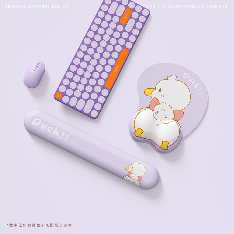 2024 New Cute Cute Duck Corgi Mouse Pad Keyboard Rest Computer Office ...