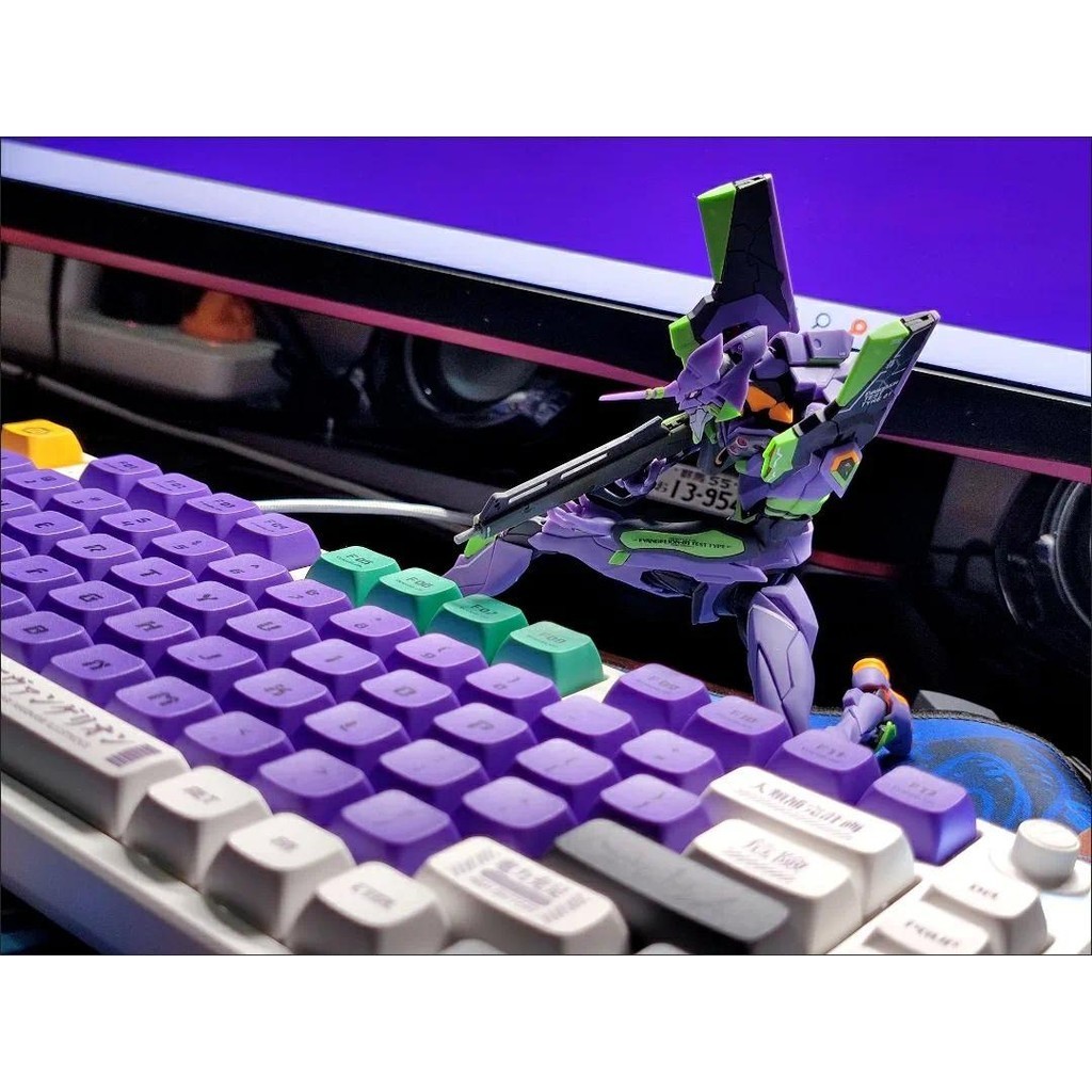 EVA-01 Keycap 新世紀エヴァンゲリオン EVA-02 XDA Profile PBT Five-sided Dye ...