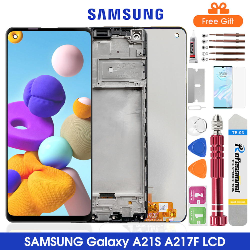 For Samsung Galaxy A21S LCD A217 A217F Screen Display With Frame Touch ...