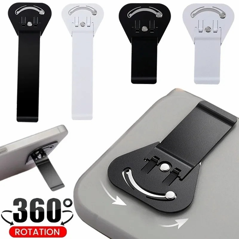90° Rotating Metal Phone Holder - Ultra-thin Stainless Steel Folding ...