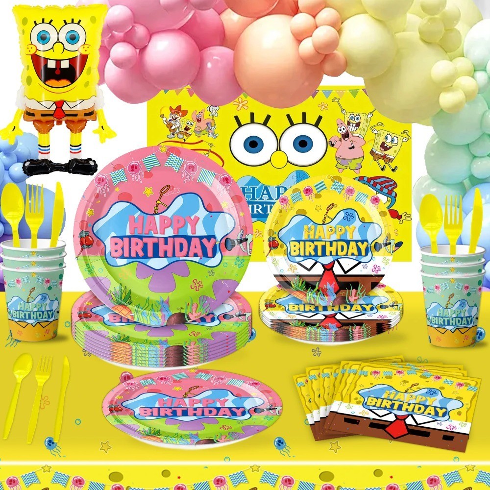 Spongebob Birthday Theme Patrick Party Decorations Tableware Paper ...