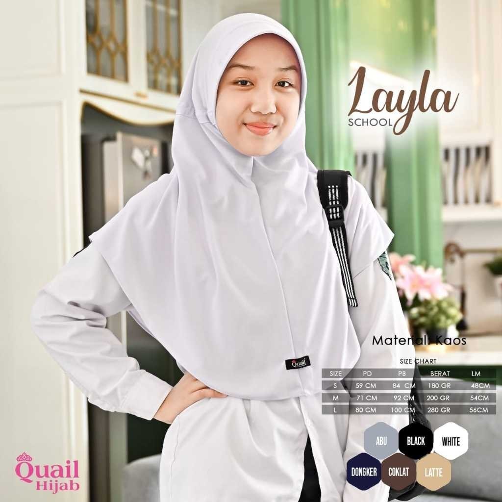 Layla School Original School Hijab Quail Hijab Women Emran Hijab | Shopee Philippines