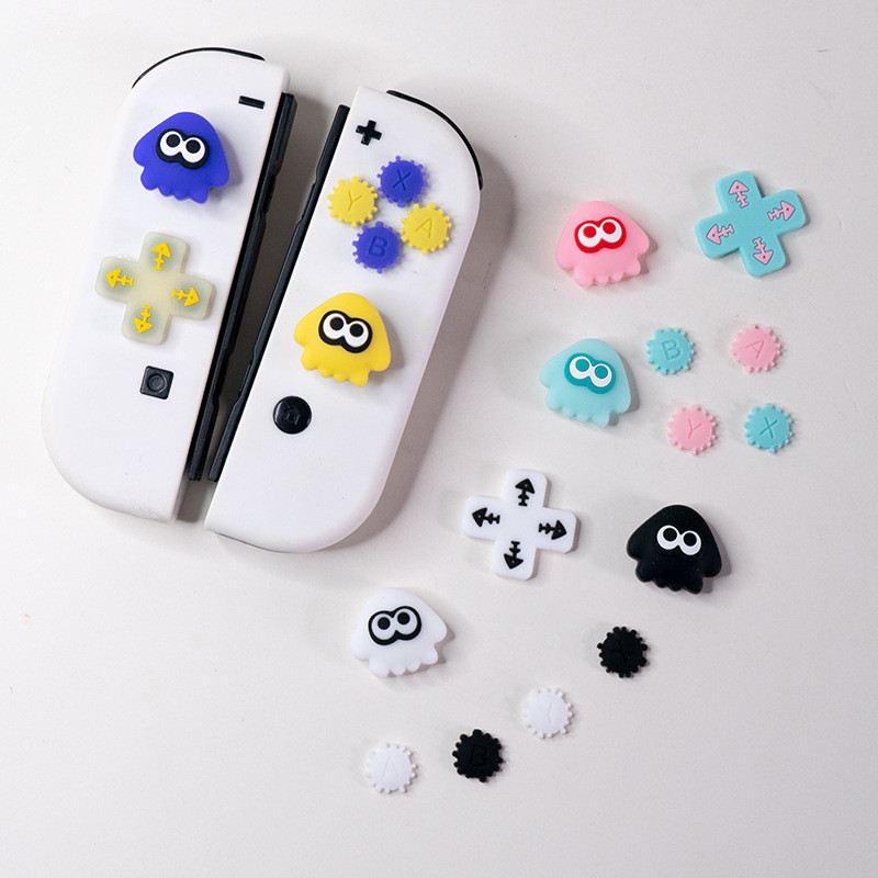 Splatoon 3 Games Silicone Soft D-pad Cross Direction Button ABXY Key ...