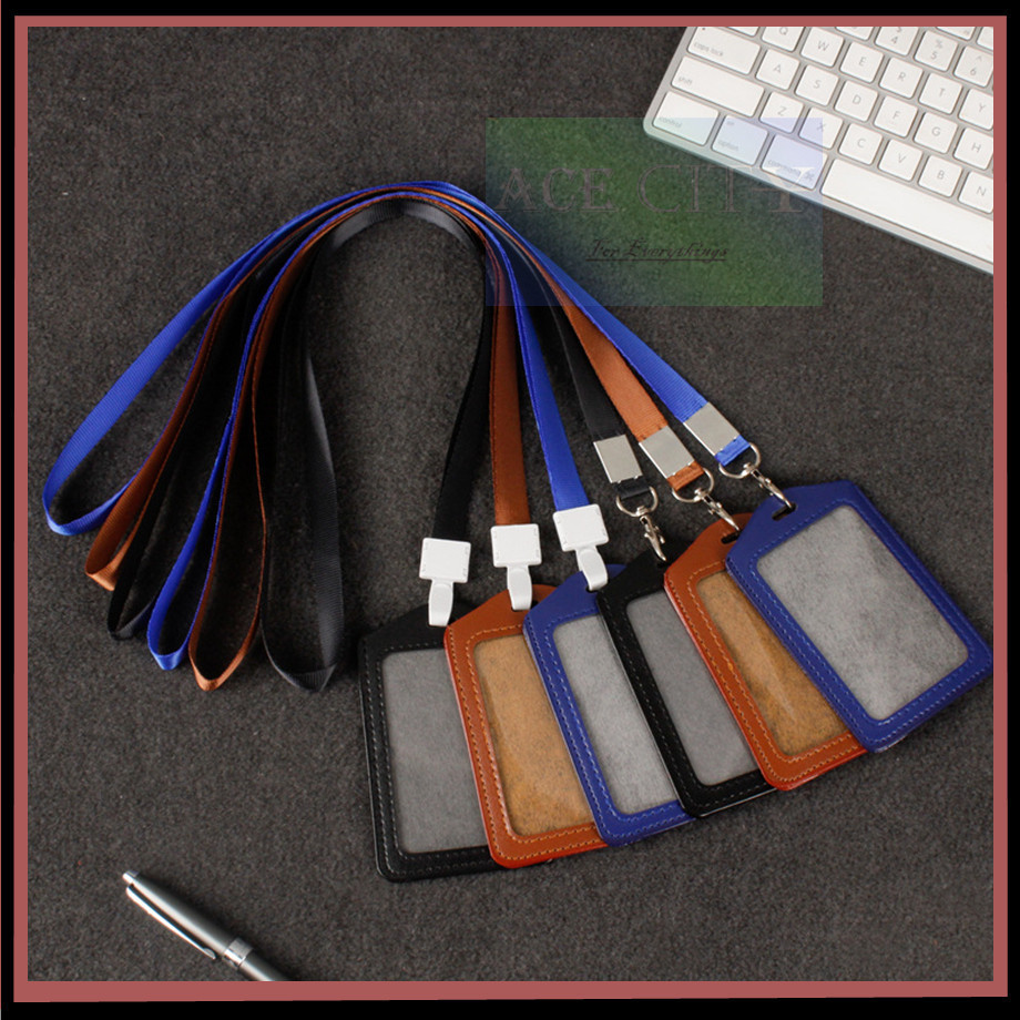 Id Card Leather Frame Holder Nametag | Shopee Philippines