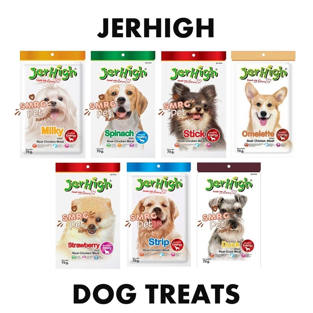 Jerhigh Dog Treats for Adult Puppy 70g Duo Stick 50g Morning Time Bed ...