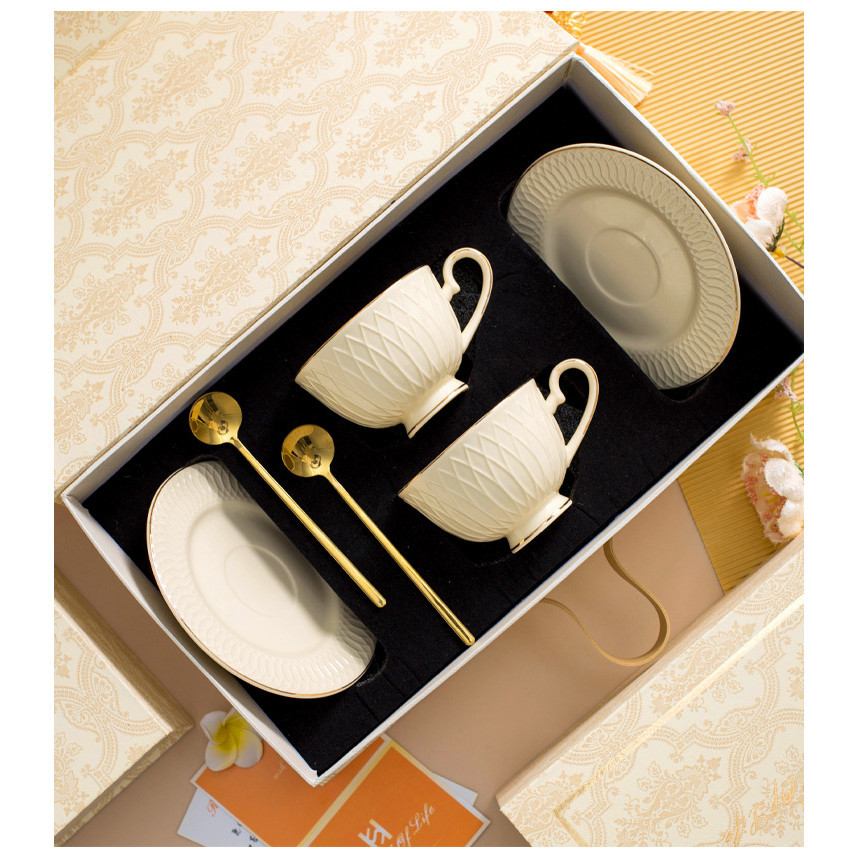 French Coffee Cup Saucer Gift Box Housewarming Wedding Wedding Gift ...