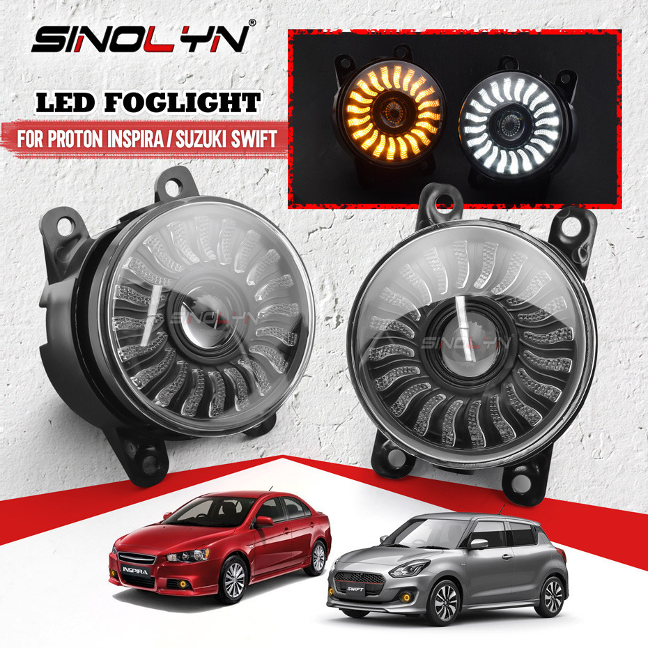 Angel Eye Fog Lamps DRL LED Driving Lights Projector For Proton Inspira ...