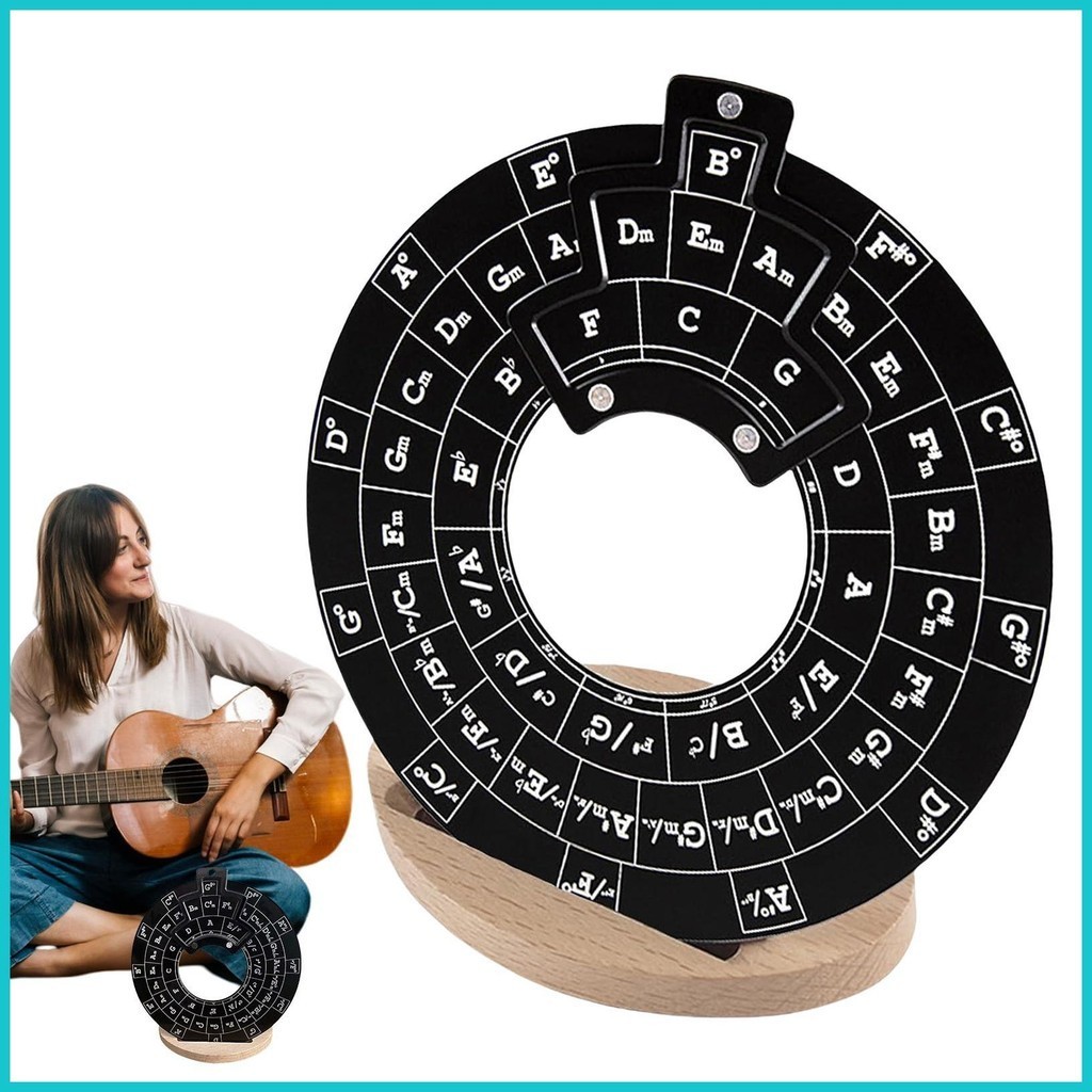 Guitar Chord Wheel Acrylic Round Wheel Chord Tool Melody School ...