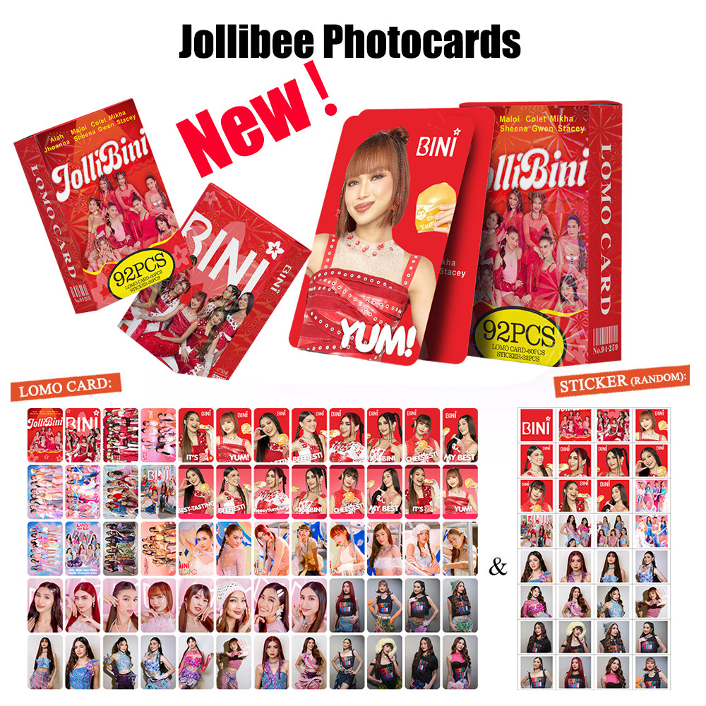 BINI Lomo Cards Jollibini Bini Jollibee Photocards Holographic BINI ...