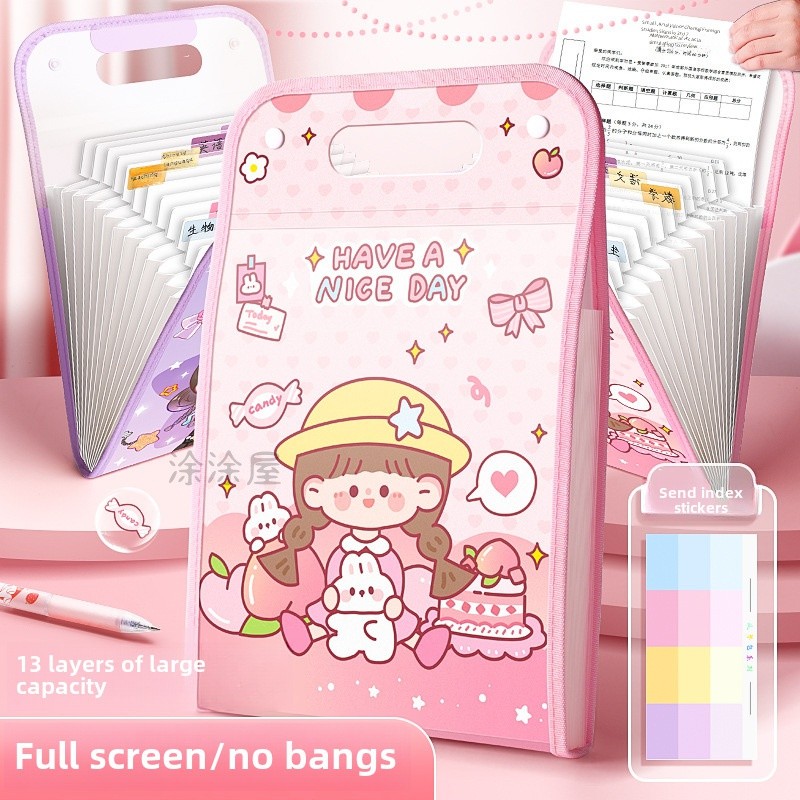 Storage Special Portable Cartoon Cute File Holder GirlA4Folder Super ...