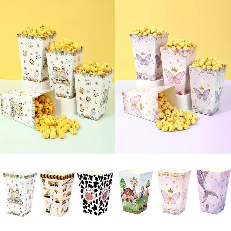 4 Pcs Creative Popcorn Containers for Party Supplies, French Fries Box ...