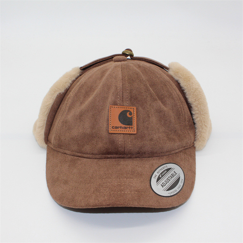 2024 Winter Suede Ear Protection Velvet Baseball Cap Windproof Ear ...
