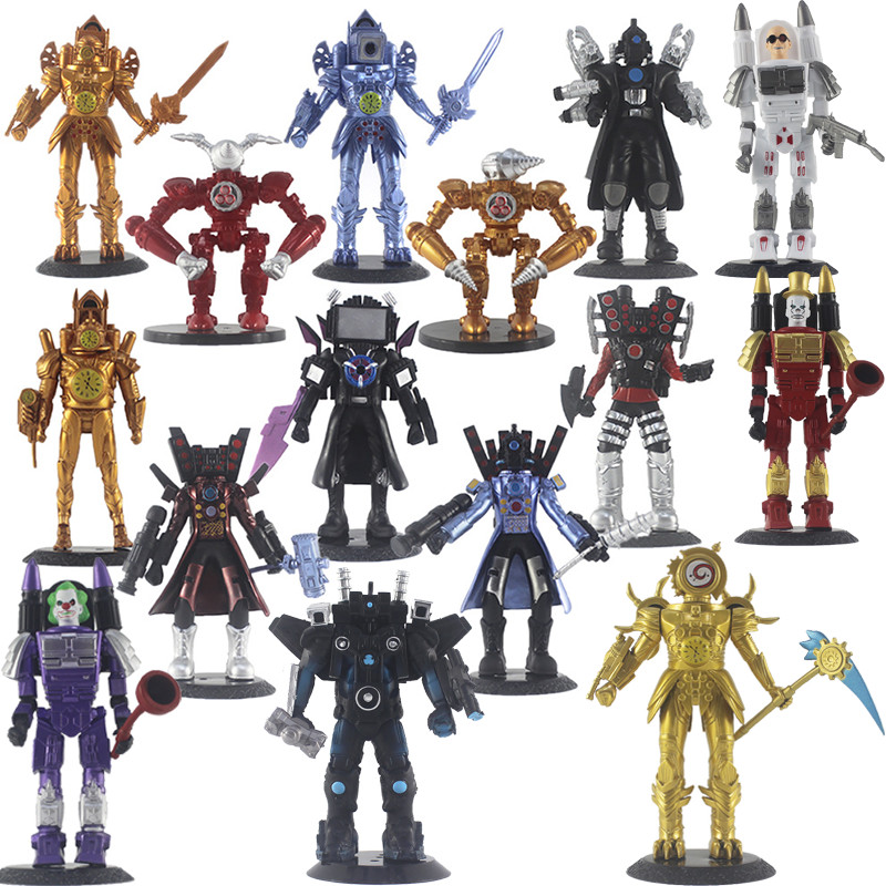 New Skibidi Toilet Action Figure Speakerman Cameraman Clockmen Model ...