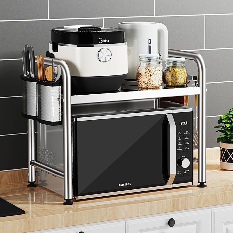 Stainless Steel Kitchen Rack Microwave Oven Rack Household Table Top ...