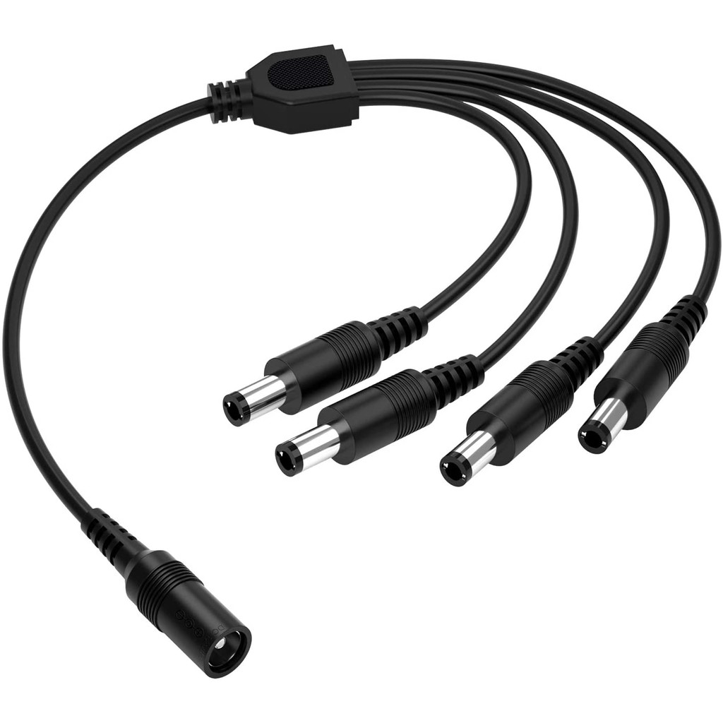 nxp-4 Way DC Power Splitter Adapter CCTV 1 Female to 4 Male DC Power ...