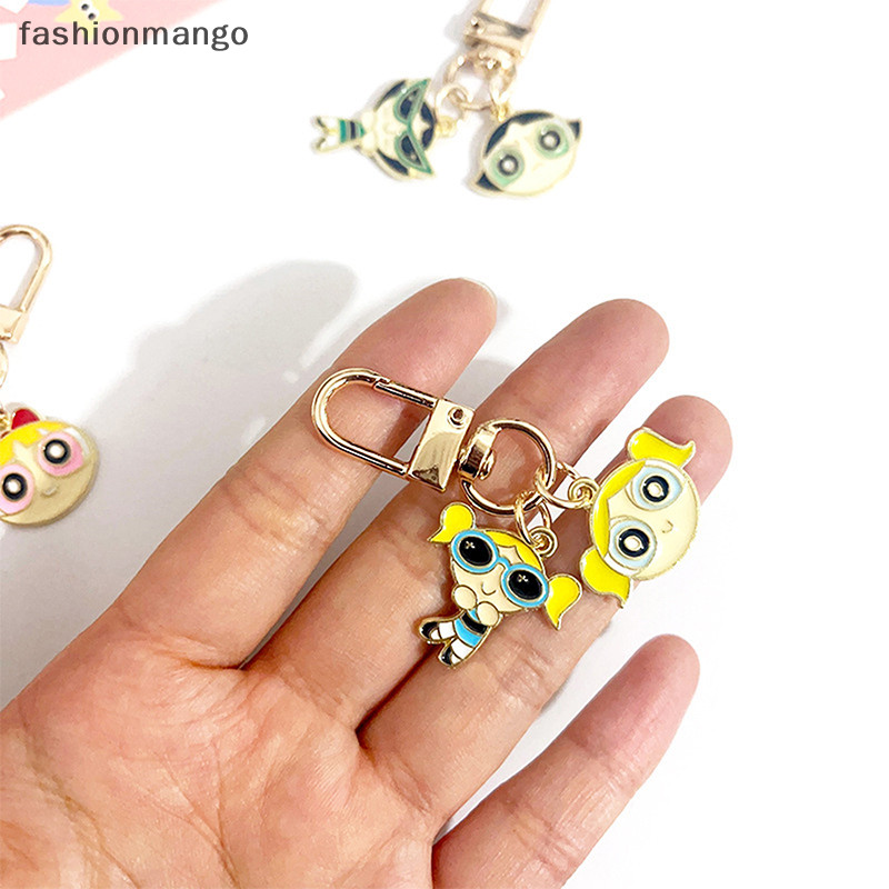 FMPH Bless Cartoon Key Chain Anime The Powerpuff Girls Keychain Key ...