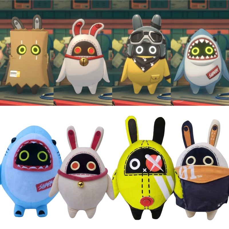Zero Zone Plush Toy Set IES Shark & Bunny Dolls Cute Lucky Plushies for ...