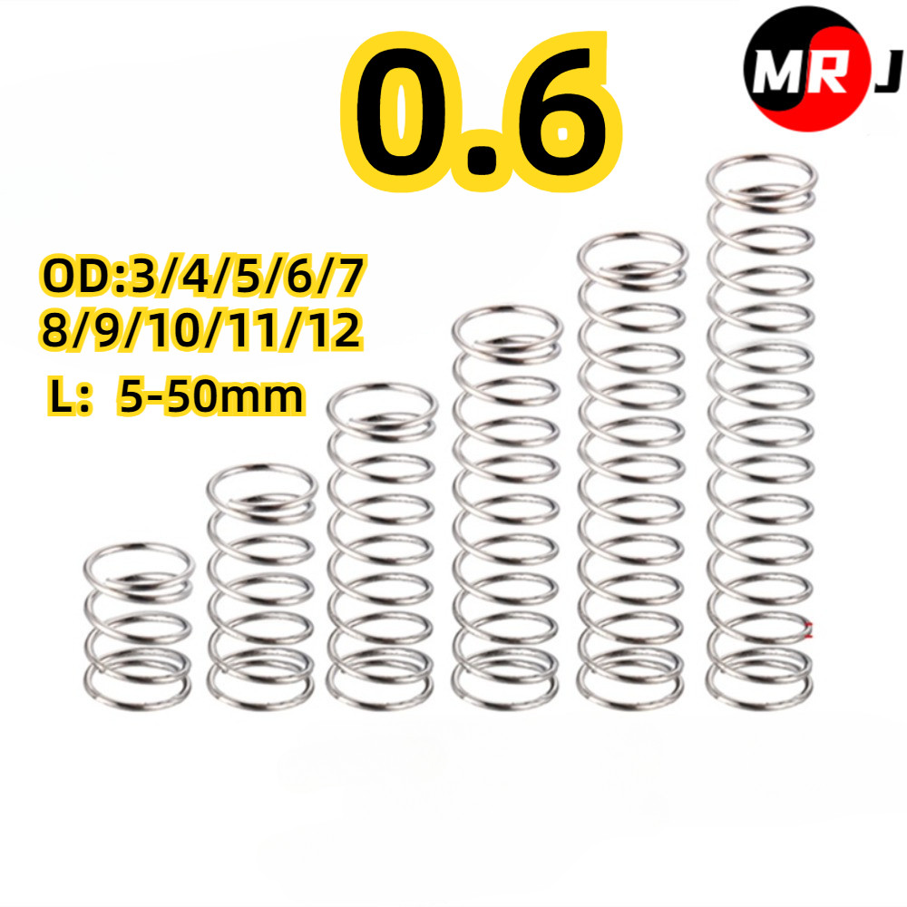 [MRJ] Sus304 Stainless Steel Compression Spring 0.6mm OD3/4/5/6/7/8/9 ...