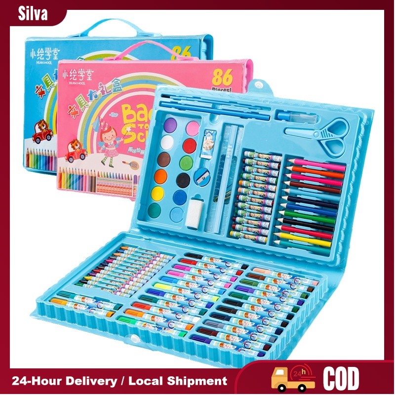 86pcs Kids Coloring Set Painting Water Color Crayon Drawing Sets Art ...