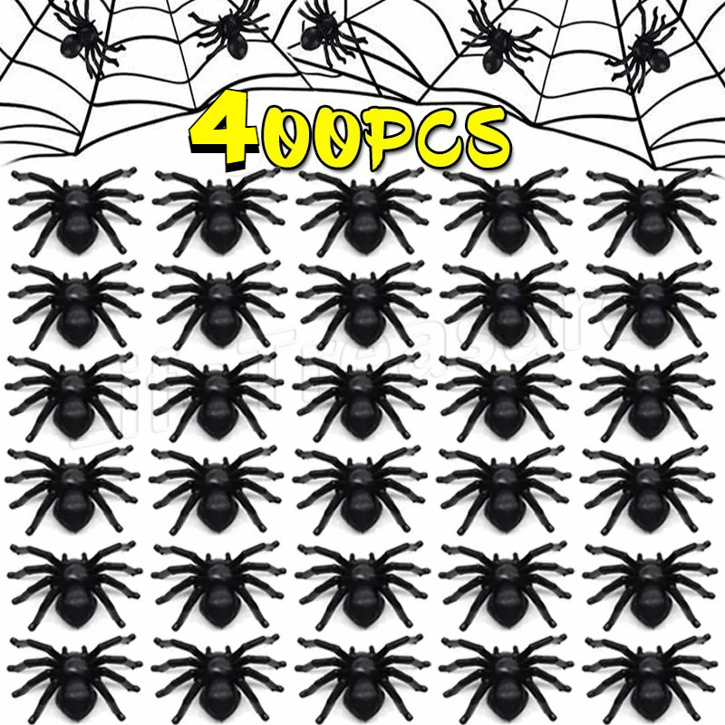 200/50PCS Halloween Horror Mini Spider - Kids Tricky Prank Toy ...